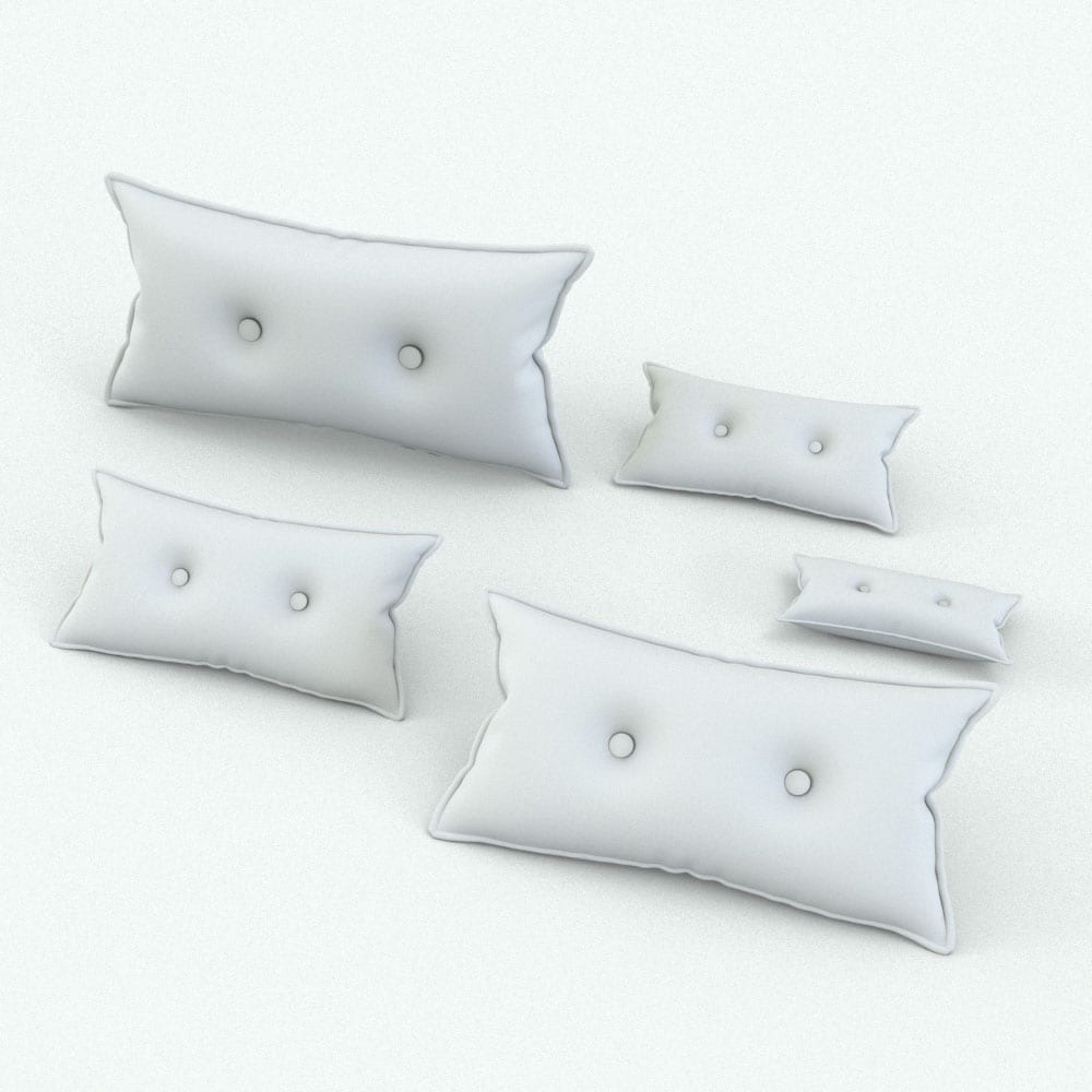 2 Buttons Rectangular Cushion Revit Family | Blackbee3D
